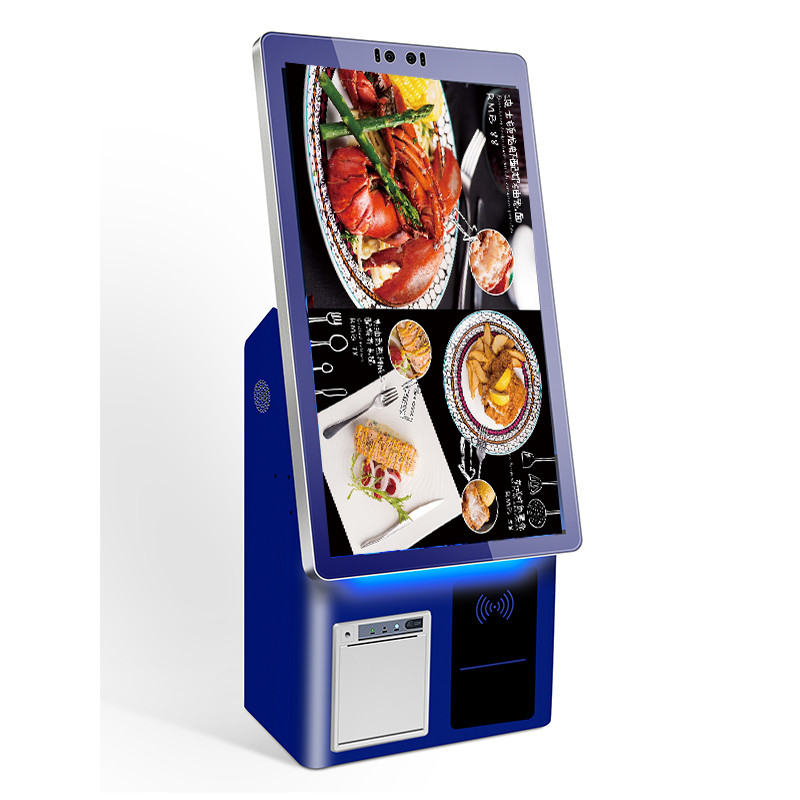 스캔 코드 셀프 체크 아웃 키오스크 패스트 푸드 셀프 결제 키오스크